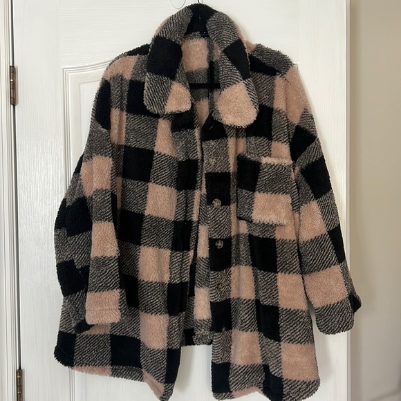 SHEIN | Jackets & Coats | Fuzzy Shacket | Poshmark